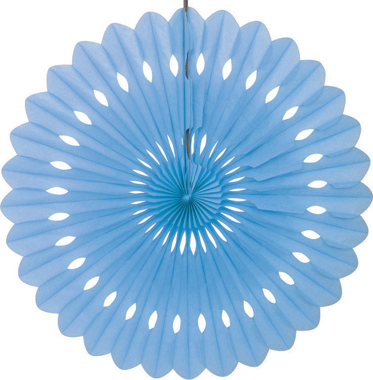 40cm Baby Blue Decorative Paper Fan | The Party Cupboard