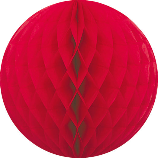 20cm Red Honeycomb Paper Ball | The Party Cupboard
