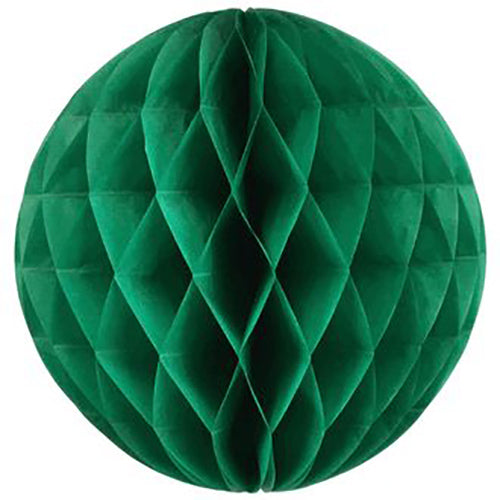 20cm Emerald Green Honeycomb Paper Ball | The Party Cupboard