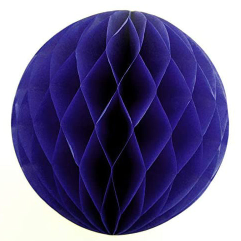 20cm Royal Blue Honeycomb Paper Ball | The Party Cupboard