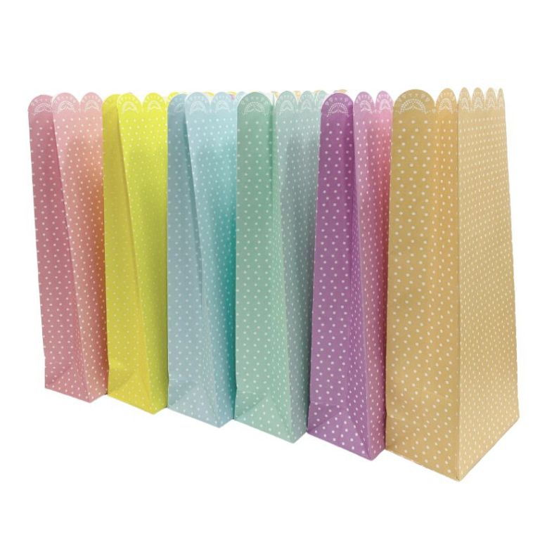 Pastel Rainbow Mix Dainty Lace Paper Party Bags We Love Sundays | The ...