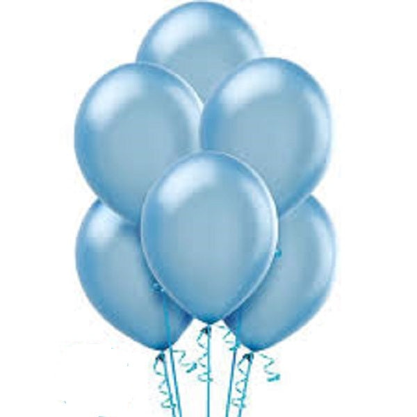 Pearl Baby Blue Latex Party Balloons | The Party Cupboard
