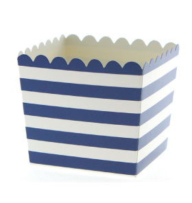 Navy Candy Stripe Mini Treat Boxes Sambellina | The Party Cupboard